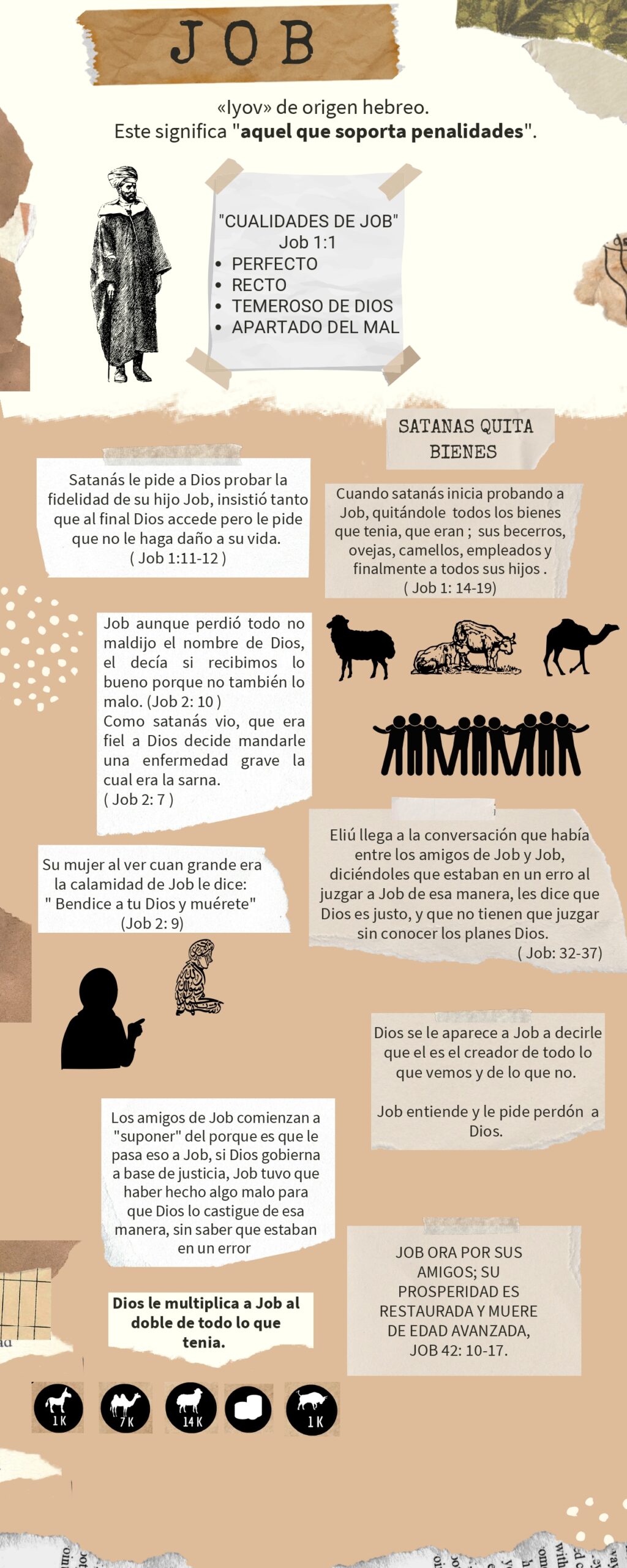 Infografía del Personaje Bíblico de Job - Las Fuentes ID